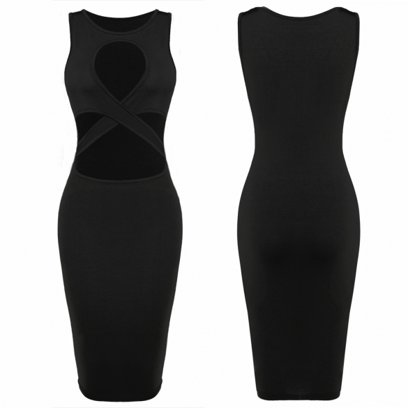 Cut Out Bandage Bodycon Stretch Club Party Dress on Luulla