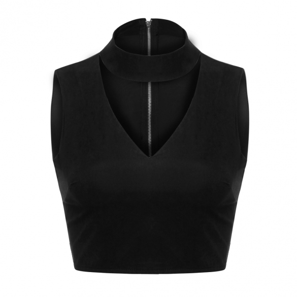 Hollow Out Halter Crop Top on Luulla